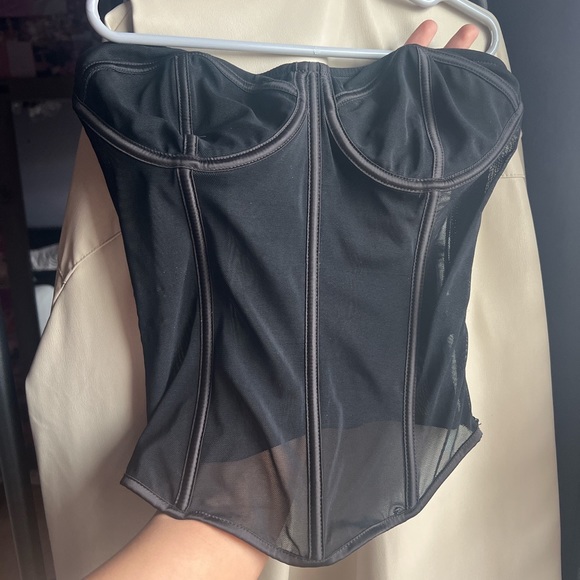 Tiger Mist | Tops | Tiger Mist Black Mesh Corset | Poshmark